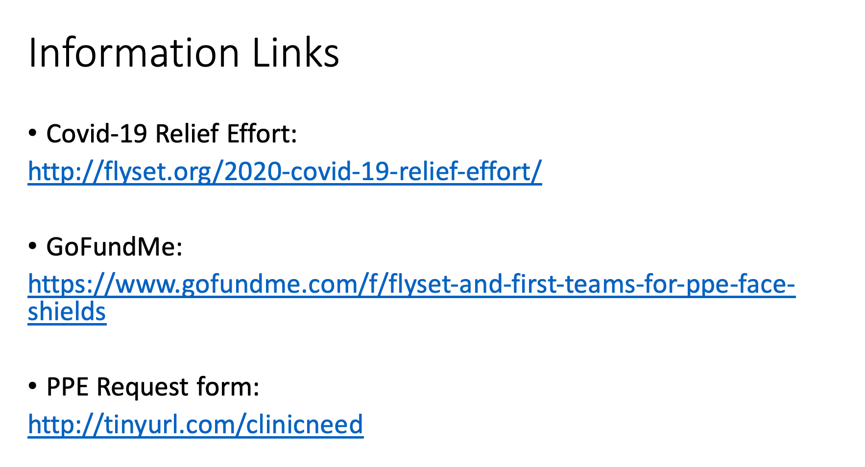 2020 COVID-19 3D PPE Donation Process - FLYSET